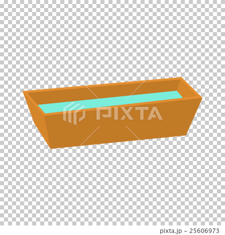 Watering trough reservoir icon, cartoon style - Stock Illustration ...