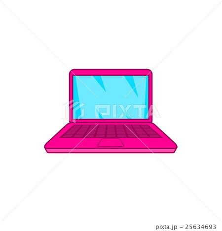 Pink laptop icon in cartoon styleのイラスト素材 [25634693] - PIXTA
