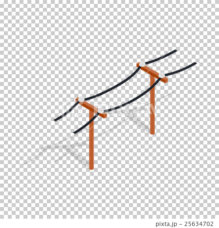 Power line icon, isometric 3d style - Stock Illustration [25634702] - PIXTA