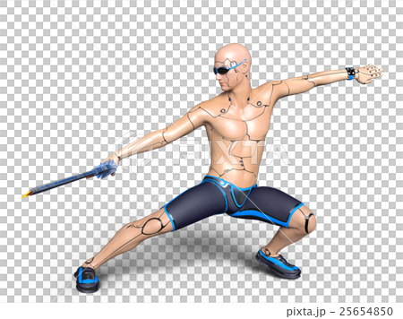 Cyborg Swordsman - Stock Illustration [25654850] - PIXTA