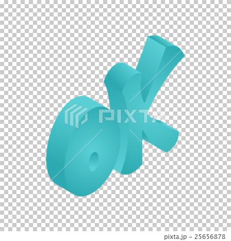 Blue ok sign icon, isometric 3d style - Stock Illustration [25656878 ...