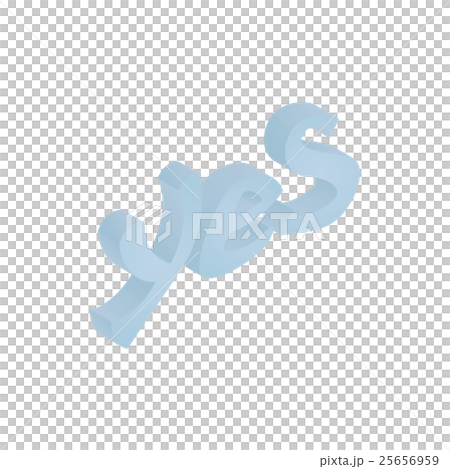 Yes inscription icon, isometric 3d style - Stock Illustration [25656959 ...