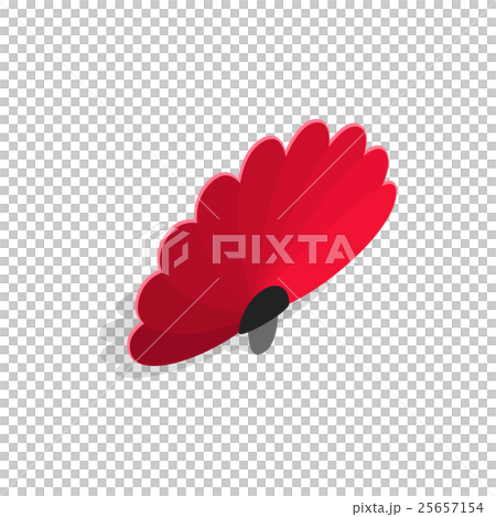 Red fan icon in isometric 3d style - Stock Illustration [25657154] - PIXTA