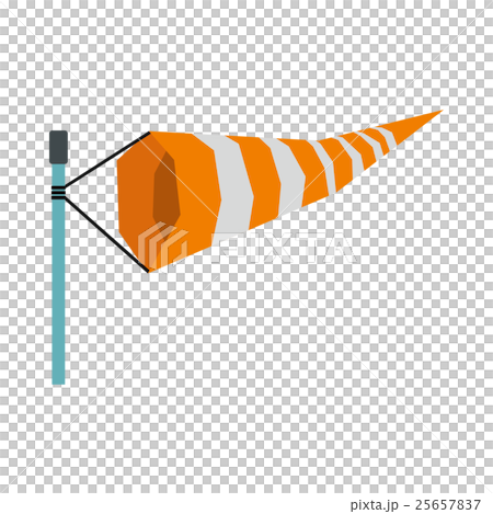 Supplies a wind sock icon, flat style - Stock Illustration [25657837 ...