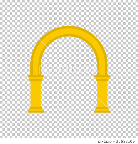 Golden arch icon in flat style - Stock Illustration [25658109] - PIXTA