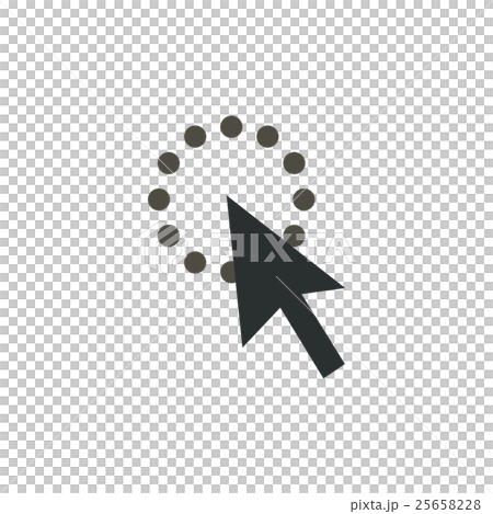 Black cursor icon, flat style - Stock Illustration [25658228] - PIXTA