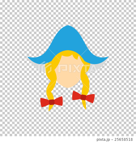 Head of girl in traditional Dutch hat icon - Stock Illustration ...