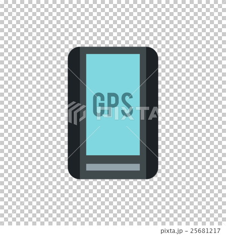 Handheld JPS icon, flat style - Stock Illustration [25681217] - PIXTA