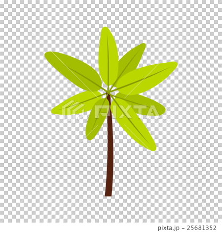 Long palm icon, flat style - Stock Illustration [25681352] - PIXTA