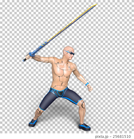 Cyborg Swordsman - Stock Illustration [25681510] - PIXTA