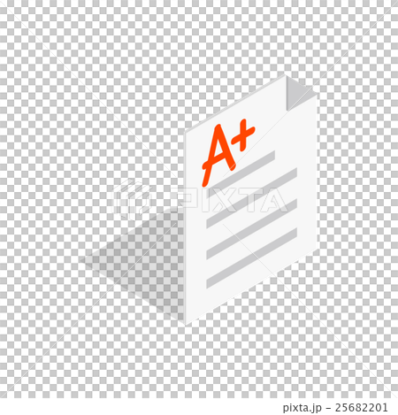 Perfect grade on a paper test icon - Stock Illustration [25682201] - PIXTA