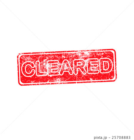 cleared red grunge rubber stamp vector のイラスト素材 [25708883] - PIXTA