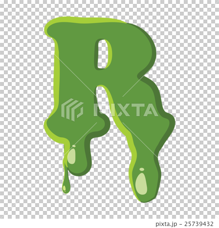 Letter R made of green slime - Stock Illustration [25739432] - PIXTA