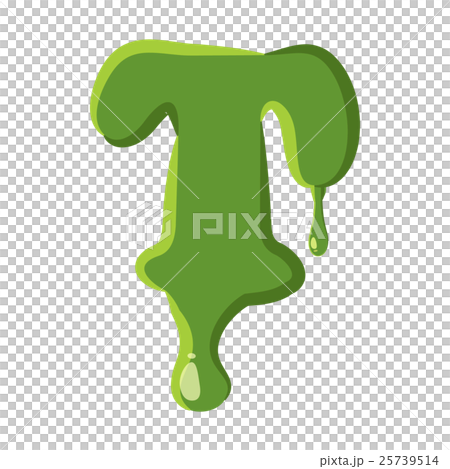 Letter T made of green slime - Stock Illustration [25739514] - PIXTA