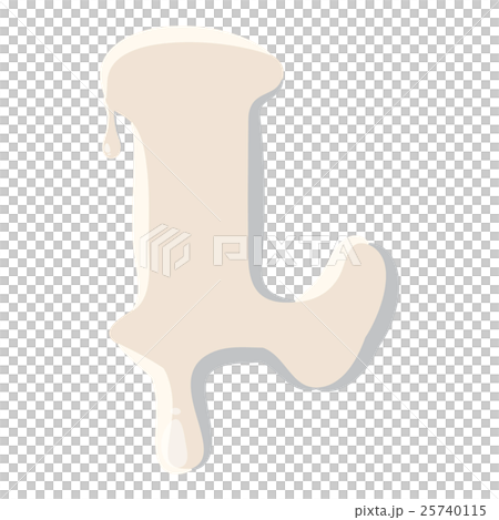 L letter isolated on baby blue background - Stock Illustration ...