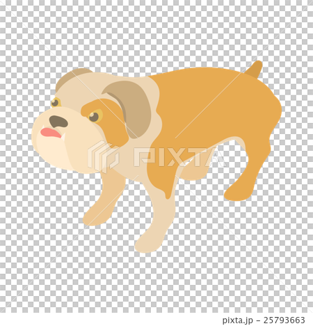 English bulldog icon, cartoon style - Stock Illustration [25793663] - PIXTA