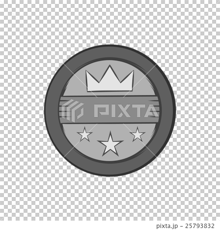 Round label icon, black monochrome style - Stock Illustration [25793832 ...