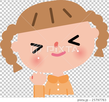 Girls elementary school kids smile guts pose - Stock Illustration ...