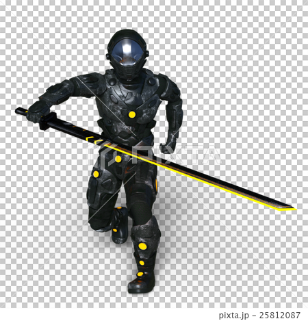 Cyborg Swordsman - Stock Illustration [25812087] - PIXTA