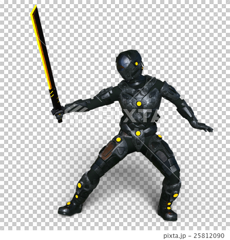 Cyborg Swordsman - Stock Illustration [25812090] - PIXTA