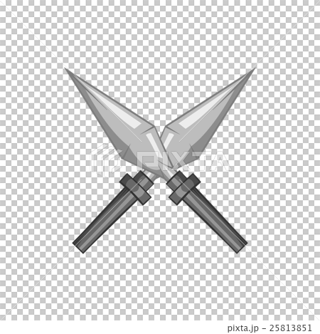 Crossed spikes icon, black monochrome style - Stock Illustration ...