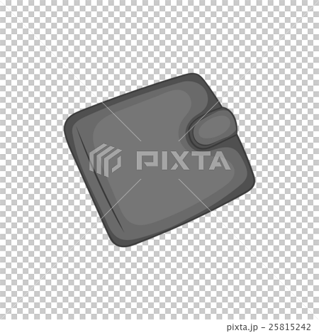 Leather purse icon, black monochrome style - Stock Illustration ...