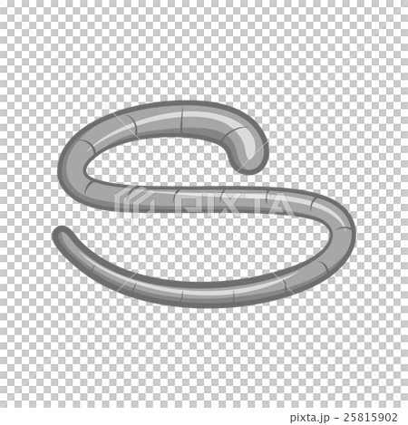 Roundworm icon, black monochrome style - Stock Illustration [25815902 ...