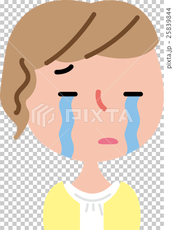 Female flowing tears - Stock Illustration [25839844] - PIXTA