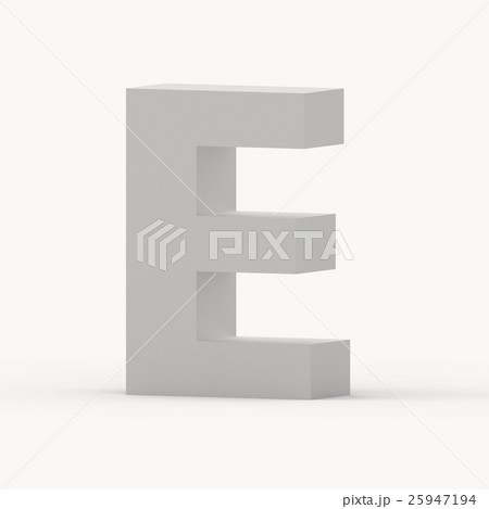 Matte grey font Eのイラスト素材 [25947194] - PIXTA