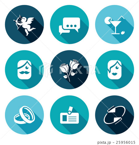 Speed dating Icons Set. Vector Illustration.のイラスト素材 [25956015] - PIXTA