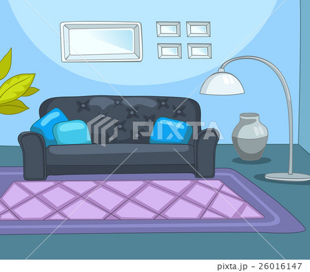 Cartoon background of living room.のイラスト素材 [26016147] - PIXTA