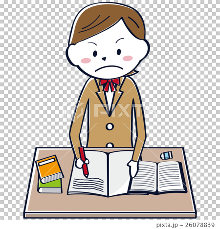Brown blazer student female student... - Stock Illustration [26078839 ...