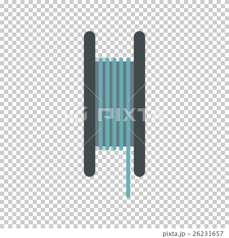Wire spool icon, flat style - Stock Illustration [26231657] - PIXTA