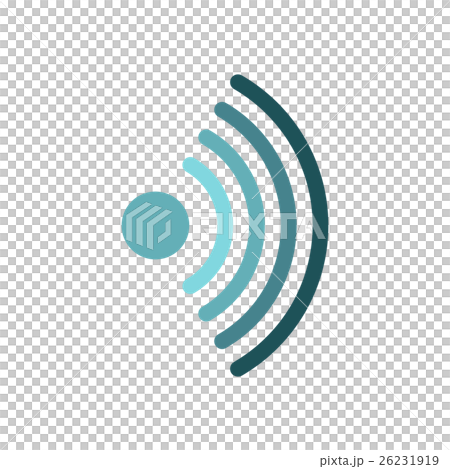 Distribution of Wi-fi icon, flat style - Stock Illustration [26231919 ...