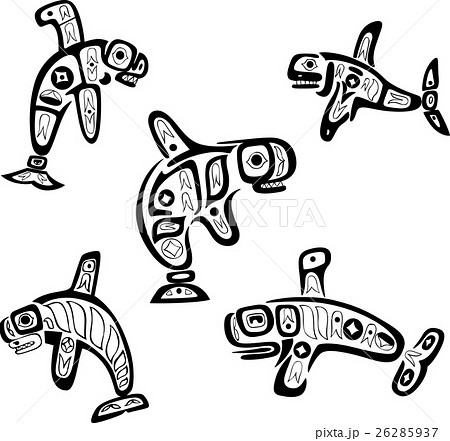 Shoshone Indian Tattoos Traditional Heida Indians Tattoo Flash. Stock