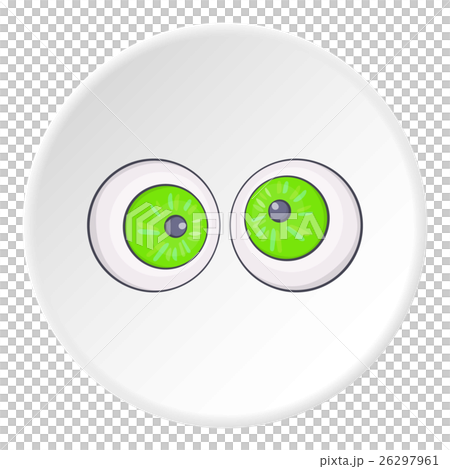 Slant eyes icon, cartoon style - Stock Illustration [26297961] - PIXTA