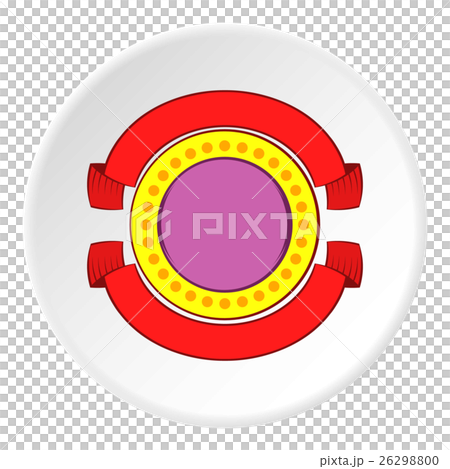 Round decorative label icon, cartoon style - Stock Illustration ...