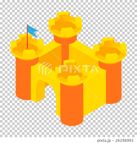 Toy castle icon, cartoon style - Stock Illustration [26298991] - PIXTA