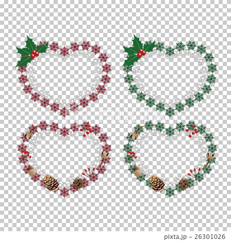 Christmas Heart Frame - Stock Illustration [26301026] - PIXTA