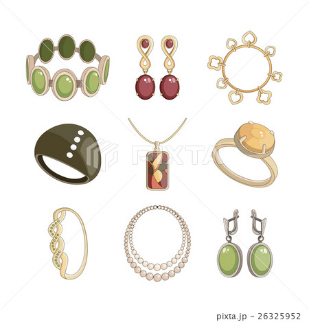 Jewelry icon setのイラスト素材 [26325952] - PIXTA