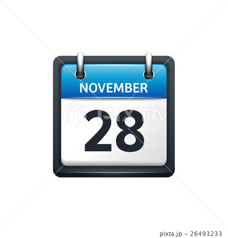 November 28. Calendar icon.Vector illustrationのイラスト素材 [26493233] - PIXTA