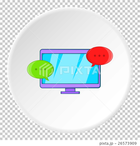 Messages on computer icon, cartoon style - Stock Illustration [26573909 ...