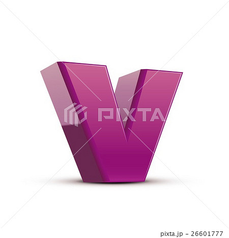 lowercase purple letter Vのイラスト素材 [26601777] - PIXTA