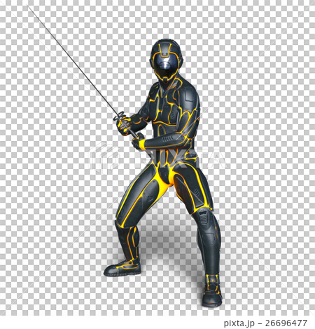 Cyborg Swordsman - Stock Illustration [26696477] - PIXTA