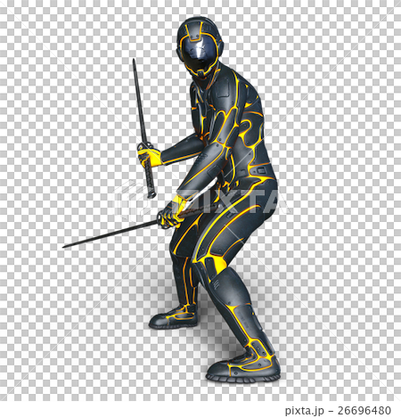 Cyborg Swordsman - Stock Illustration [26696480] - PIXTA