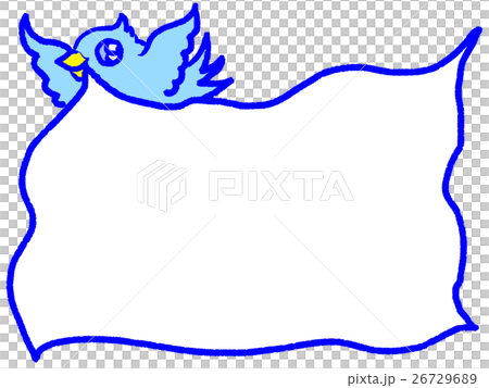 Blue bird carrying note - Stock Illustration [26729689] - PIXTA