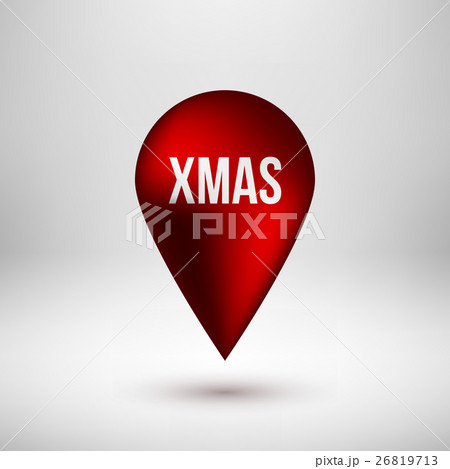Red Bubble Map Pointer Badgeのイラスト素材 [26819713] - PIXTA