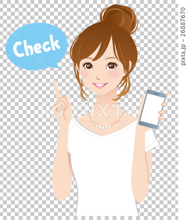 Young woman smash pointing pose - Stock Illustration [26887670] - PIXTA