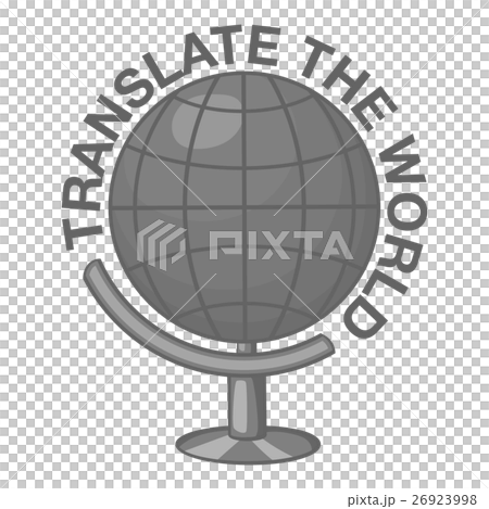 Translate world icon, gray monochrome style - Stock Illustration ...