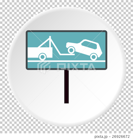 Sign evacuation of cars to impound yard icon - Stock Illustration ...
